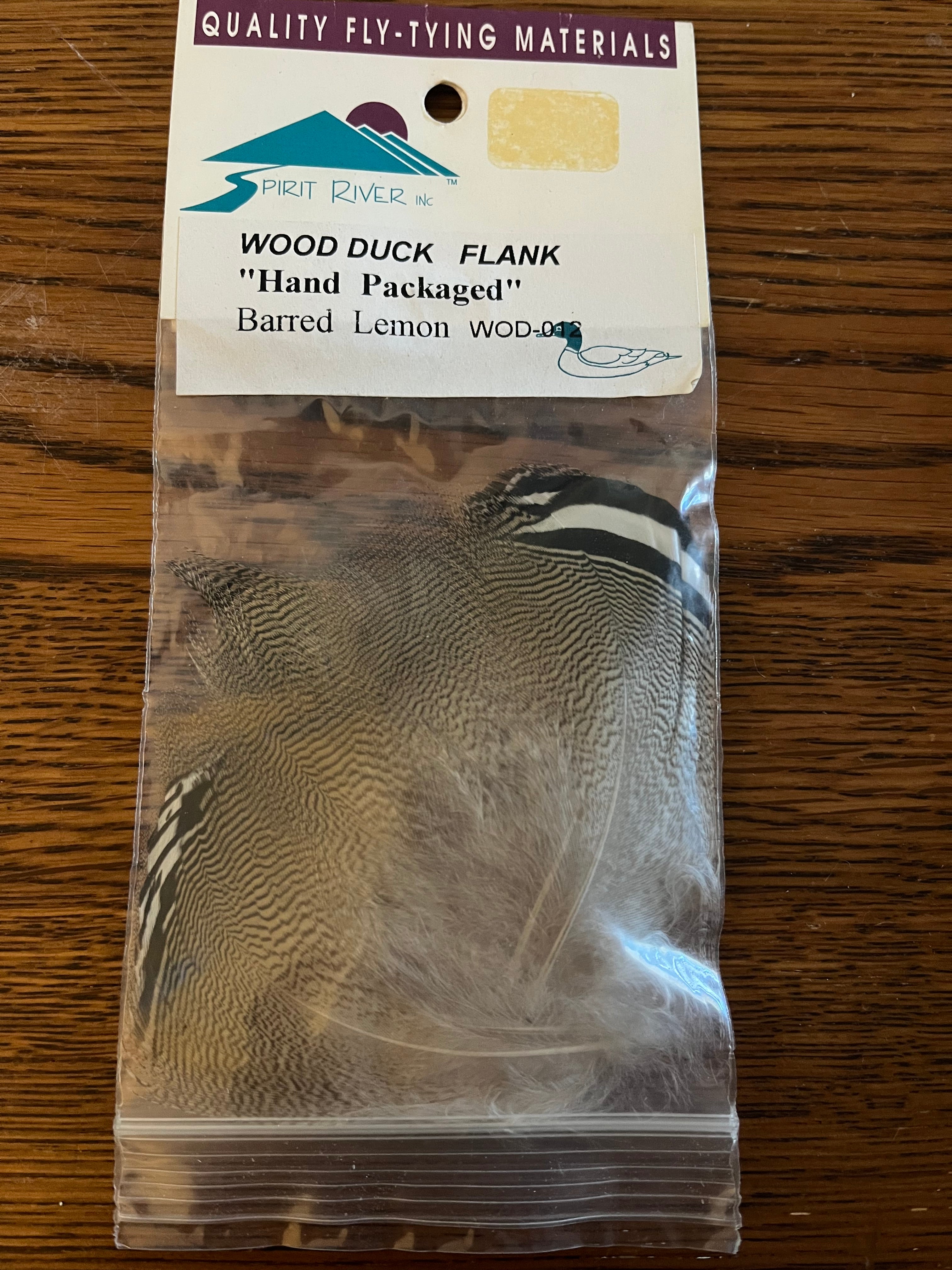 Spirit River - Wood Duck Flank - Barred Lemon – BLUE HALO FLY COMPANY