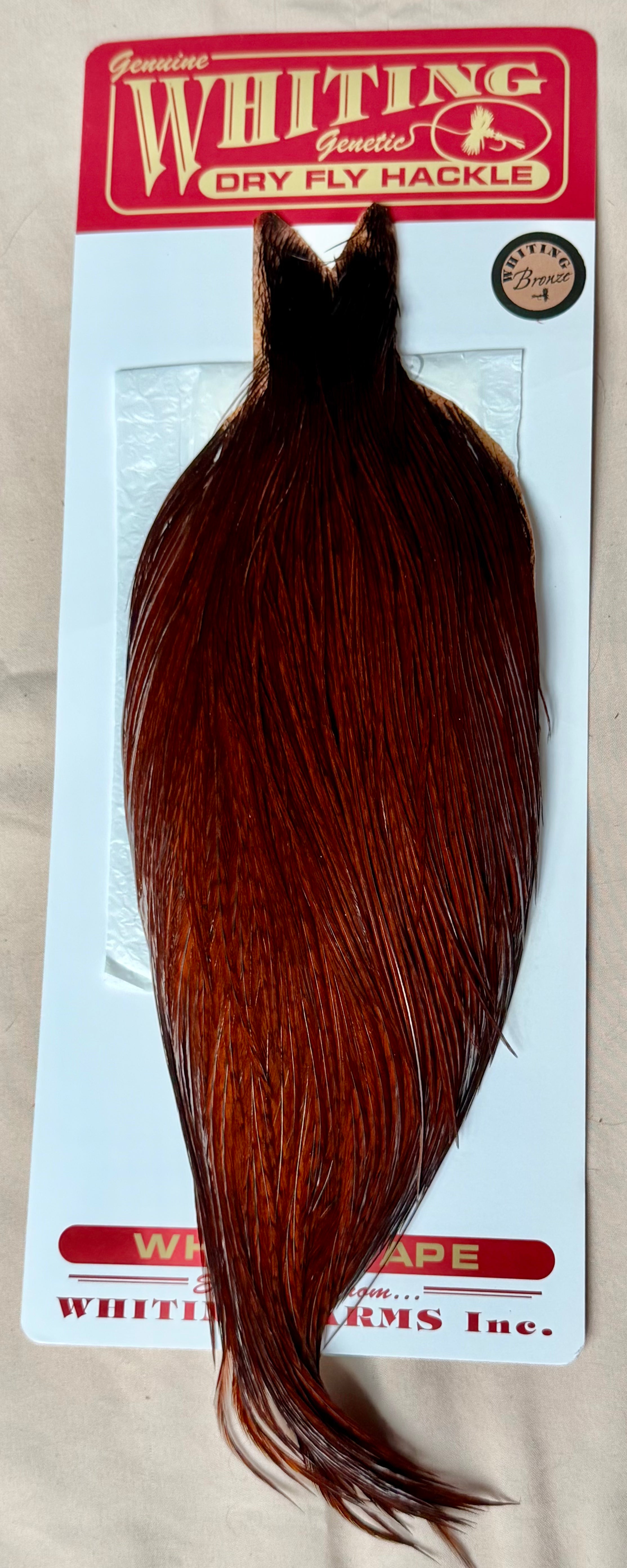 Whiting Farms Bronze Cape White dyed Coachman Brown 228-SH-E-L – BLUE ...
